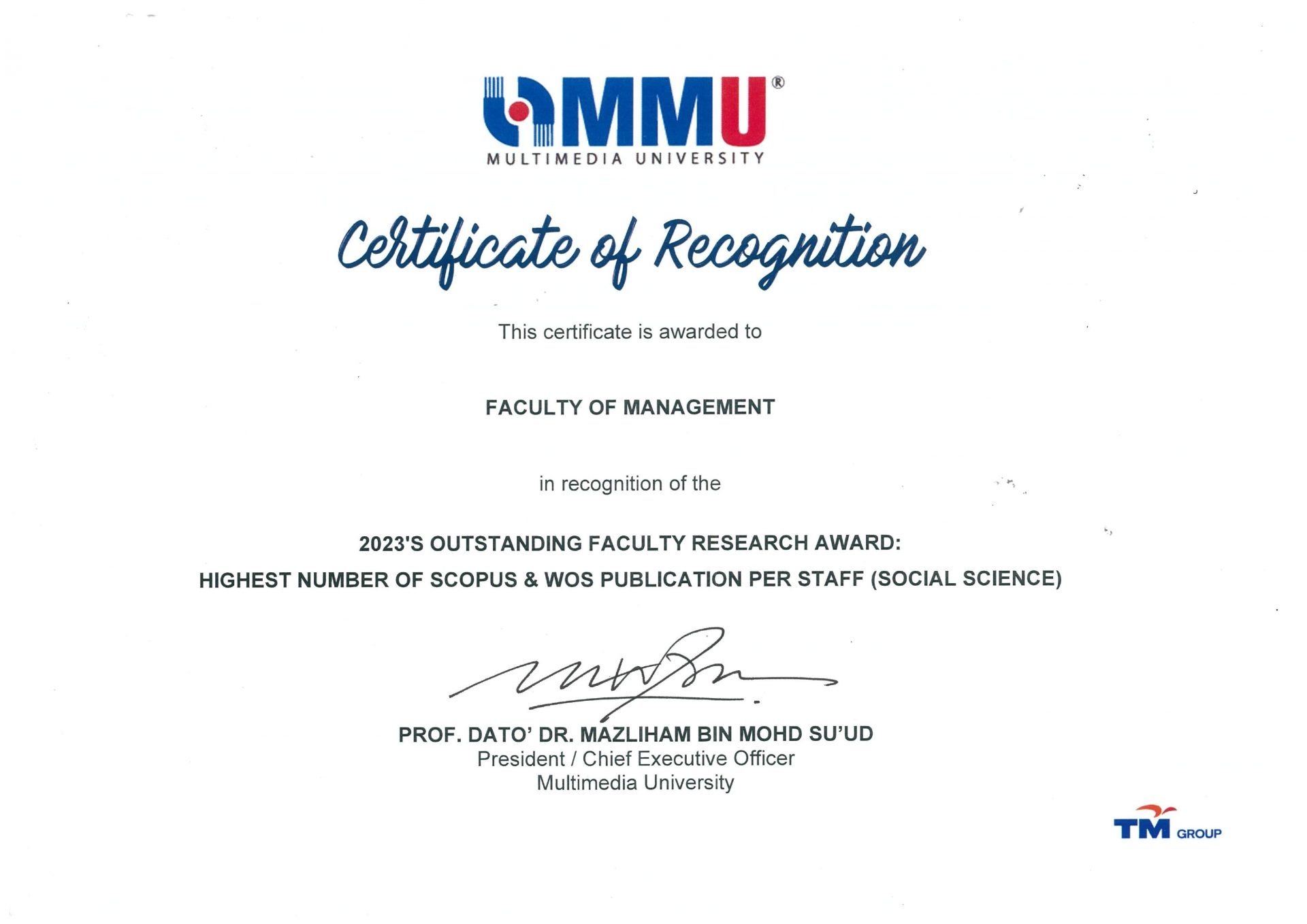 2023’s Outstanding Faculty Research Award – FOM