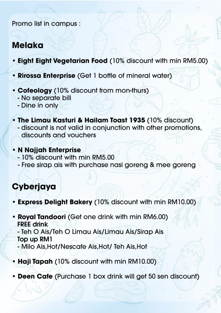 STUDENT FOOD DISCOUNT CARD - Multimedia University